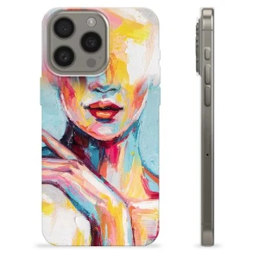 IPHONE 15 PRO MAX TPU MASKA - APSTRAKTNI PORTRET