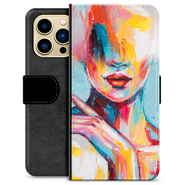 IPHONE 13 PRO MAX PREMIJUM FUTROLA-NOVČANIK - APSTRAKTNI PORTRET