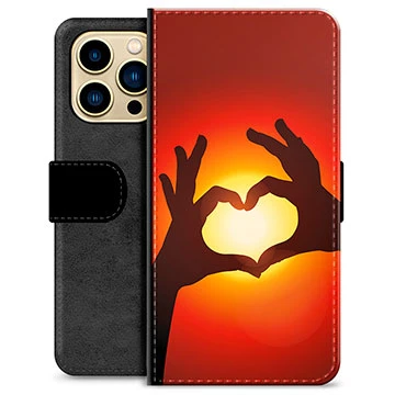 IPHONE 13 PRO MAX PREMIJUM FUTROLA-NOVČANIK - SILUETA SRCA