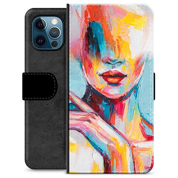 IPHONE 12 PRO PREMIJUM FUTROLA-NOVČANIK - APSTRAKTNI PORTRET