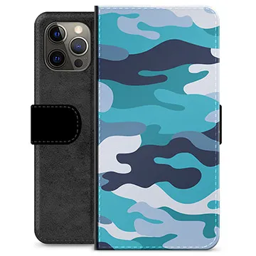 IPHONE 12 PRO MAX PREMIJUM FUTROLA-NOVČANIK - PLAVA KAMUFLAŽA