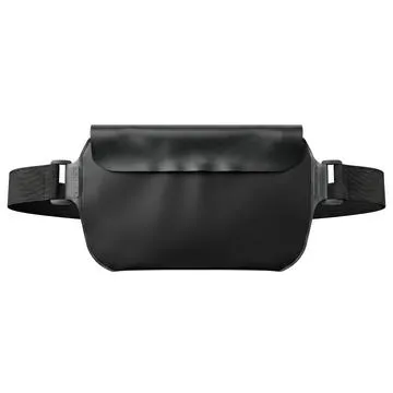 UNIVERSAL WATERPROOF WAIST BAG WITH ADJUSTABLE STRAP - 7" - BLACK