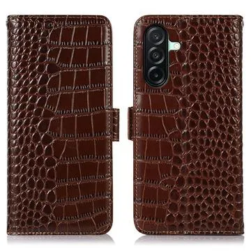 SAMSUNG GALAXY A27 CROCODILE SERIJA KOŽNA MASKA-NOVČANIK SA RFID-OM - BRAON