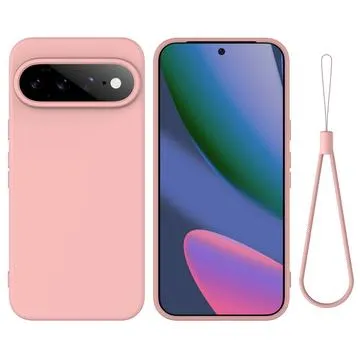 GOOGLE PIXEL 11 LIQUID SILICONE CASE WITH HAND STRAP - PINK
