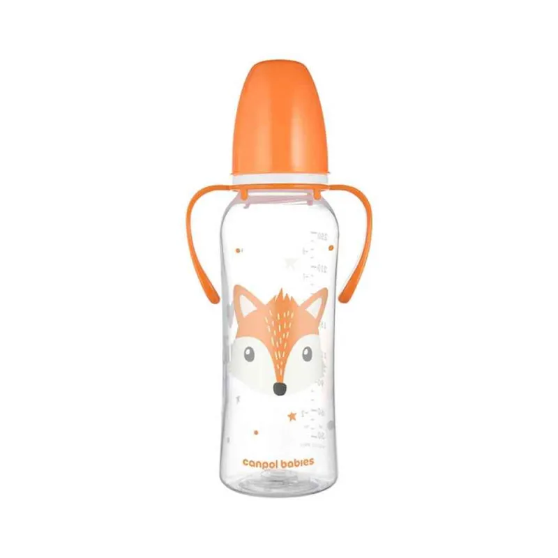 CANPOL BABIES FLASICA CUTE ANIMALS SA RUCKAMA 250ML (11/845) - ORANGE