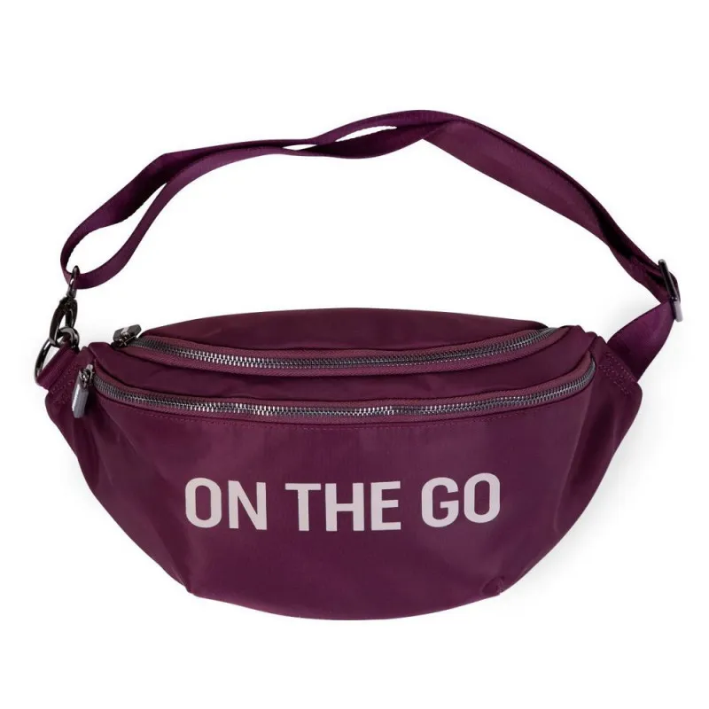 CHILDHME BANANA BAG ON THE GO HIP BAG AUBERGINE