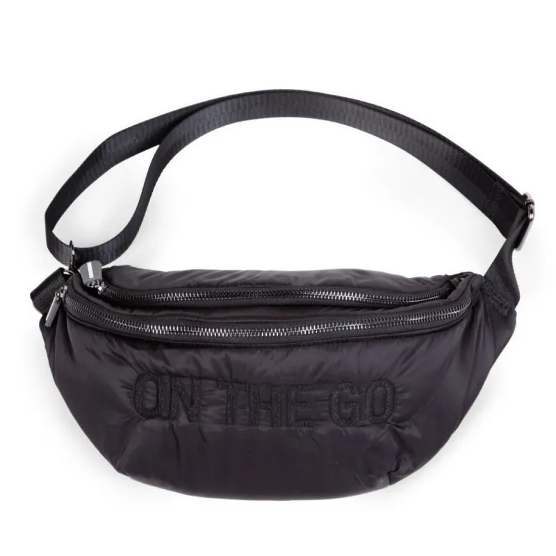 CHILDHME BANANA BAG ON THE GO PUFFERED BLACK