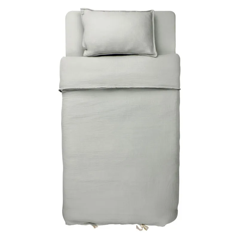 HYGGE POSTELJINA OD MUSLINA 3 DELA PASTEL GREEN