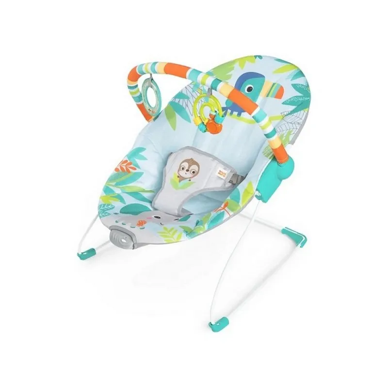 KIDS II LEZALJKA SA VIBRACIJOM BRIGHT STARTS RAIN FOREST VIBES