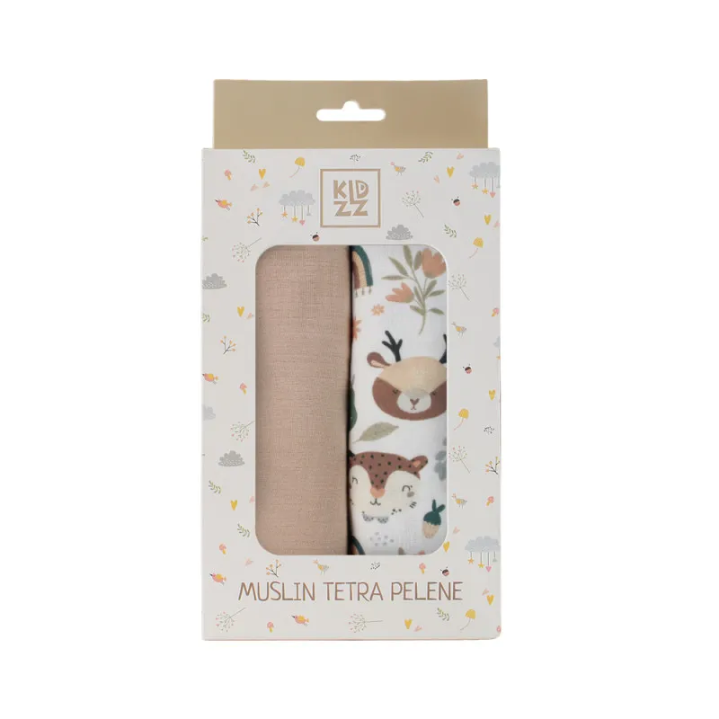 KIDZZ TETRA PELENE OD MUSLINA CAPUCINO 80X80CM 2KOM