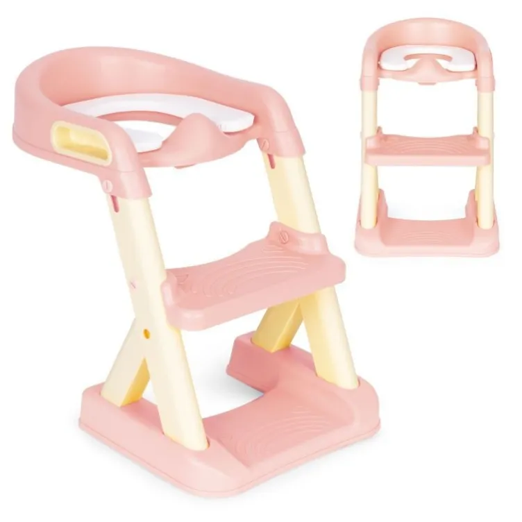 ADAPTER ZA WC ŠOLJU ZA DECU SA STEPENIKOM ECOTOYS PINK