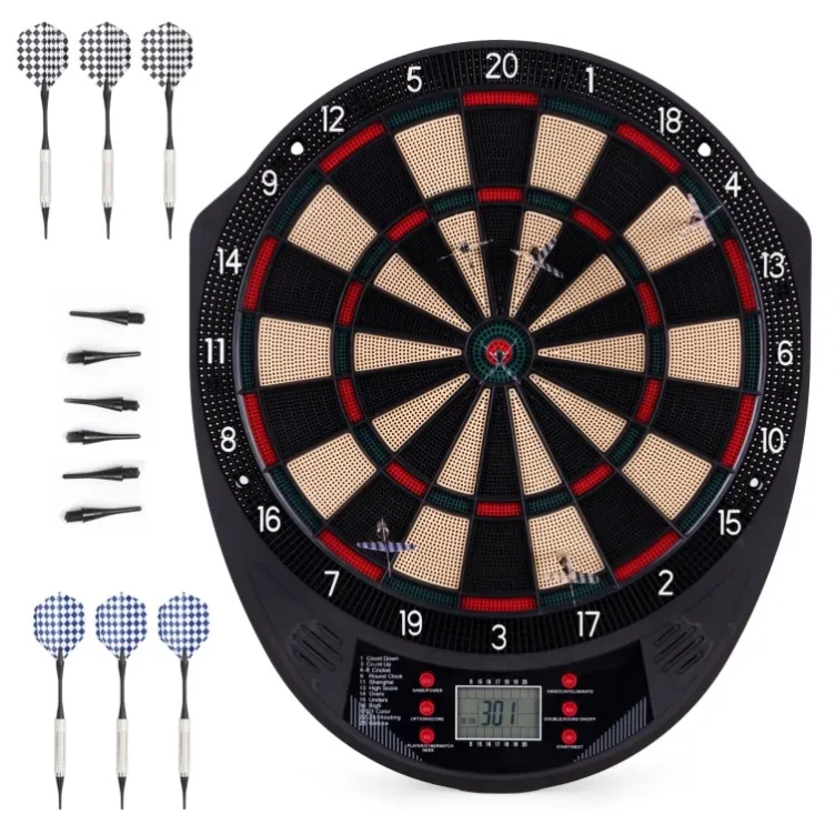 Elektronski pikado 41 cm sa LCD ekranom, 26 igara, set sa 6 pikada