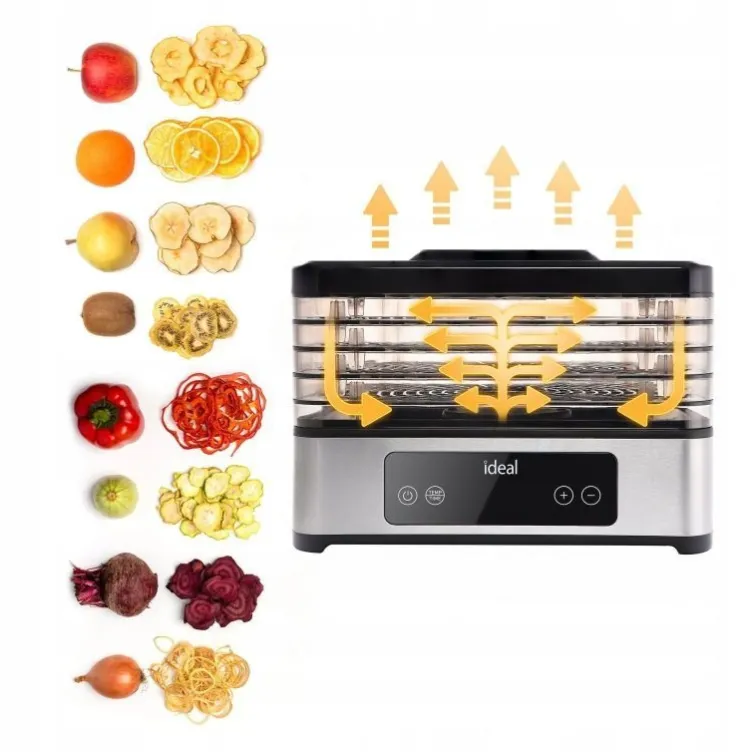 Veliki dehidrator hrane za voće i povrće sa konvekcijom, 400 W, tajmer, IDEAL INOX