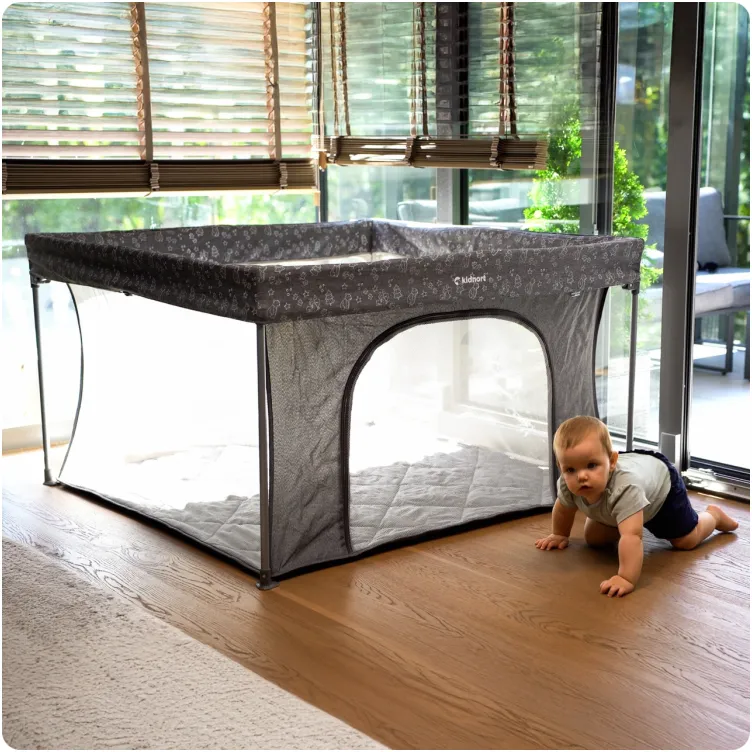 Kidnort Snoen ogradica za bebe grey