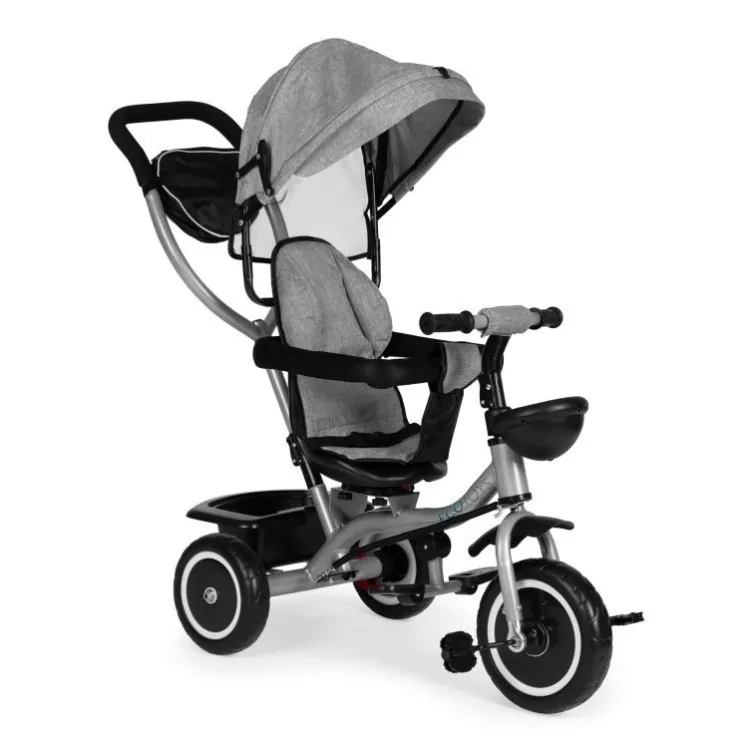 2u1 tricikl sa rotirajućim sedištem i sklopivom tendom Gray, ECOTOYS