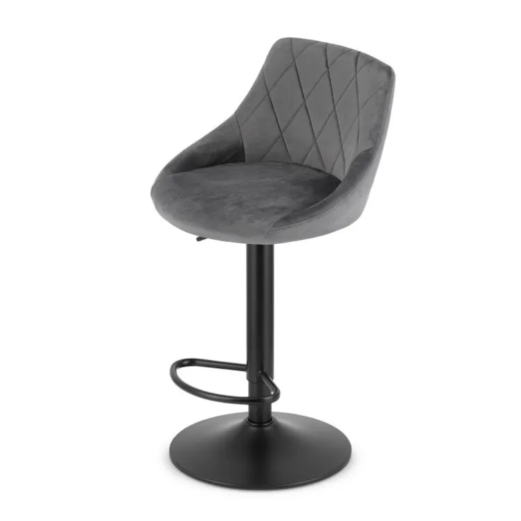 Barska stolica Kast grey velvet