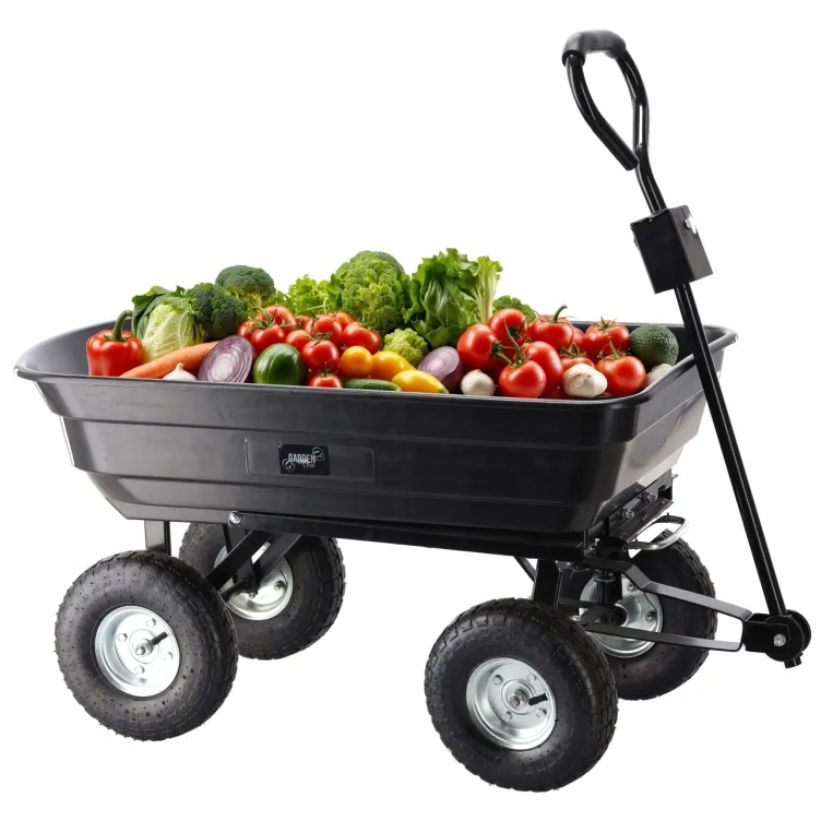 Baštenska/transportna kolica Garden Line, 300 kg, 75 L Black