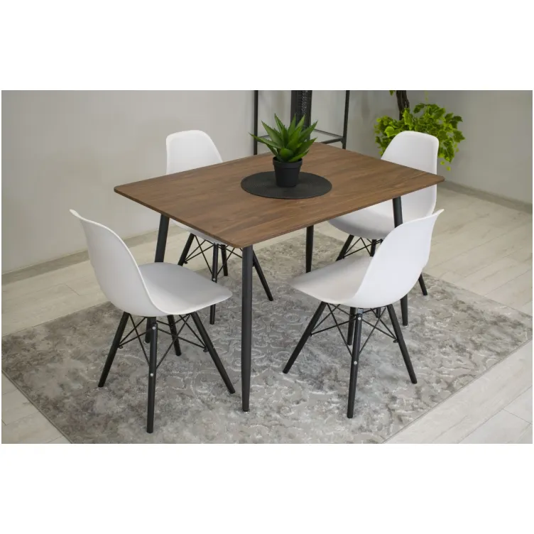 MILANO SET 4 STOLICE WHITE BLACK