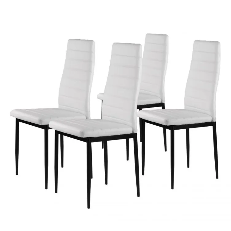Trepezarijske stolice set 4 kom Tami eko koža White