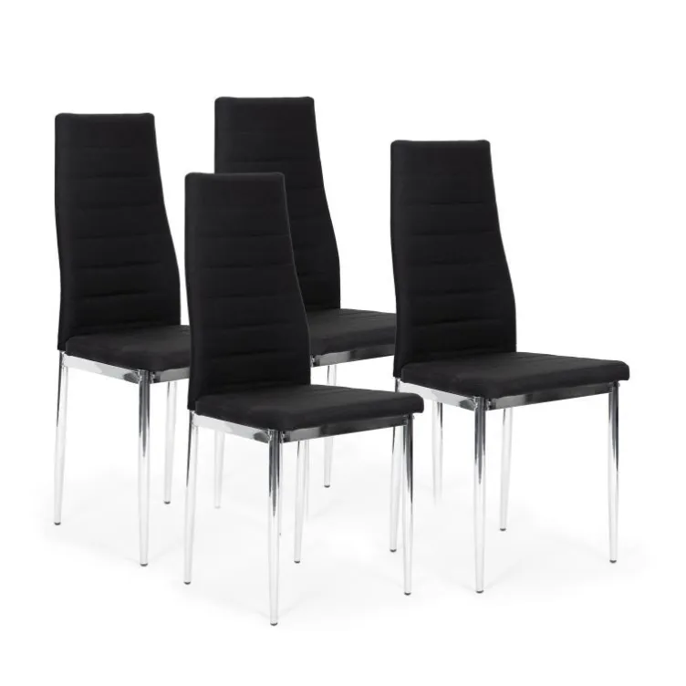 Trepezarijske stolice set 4 kom Tami eko koža Black