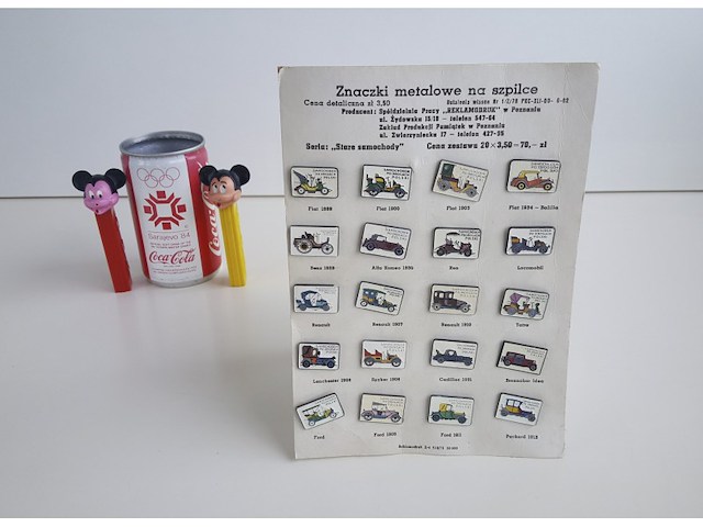 Kompletan set „Stare samochody” 1978  Poljska