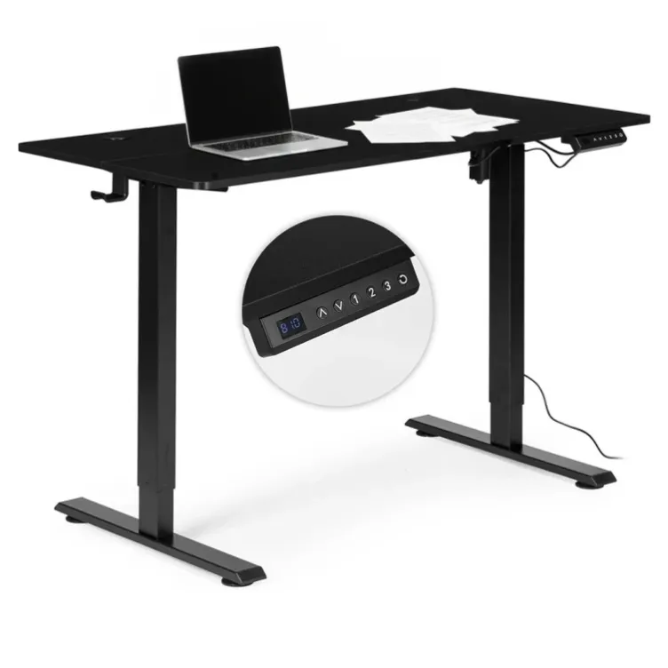 Podesivi Electric sto 120x60 cm podesavanje visine 72–117 cm Black ModernHome