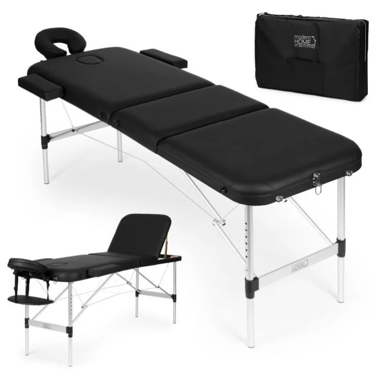 Aluminijumski masažni i rehabilitacioni sto, 3-sekcioni, sklopivi u kofer + torba - ModernHome