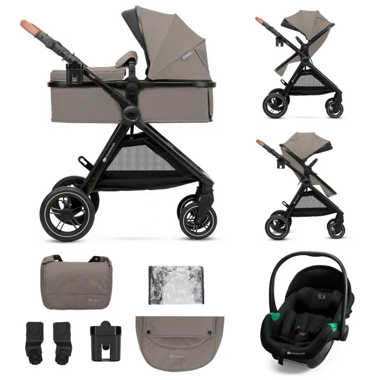 KINDERKRAFT ESME PRO KOLICA ZA BEBE 3U1 SAND BEIGE