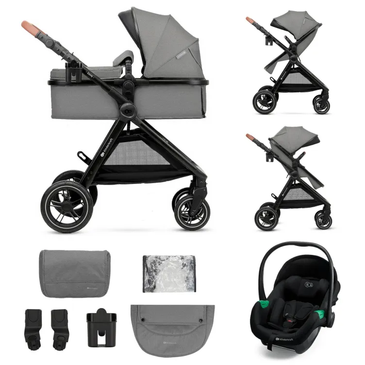 KINDERKRAFT ESME PRO KOLICA ZA BEBE 3U1 GRAY