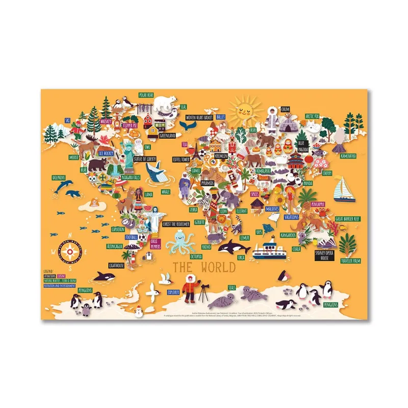 MAGIC MAP PIKTOGRAFSKA PUZZLE MAPA SVETA