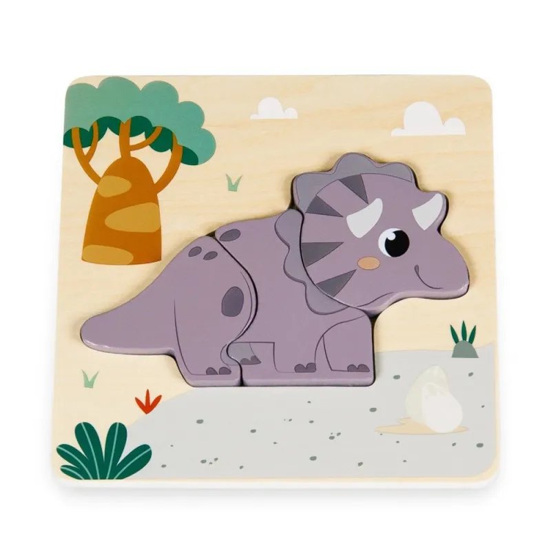 PINO 3D SLAGALICA TRICERATOPS (4 ELEMENTA)