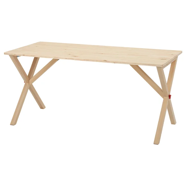 Sto, preklopno/borovina prozirno lakirano, 156x75 cm