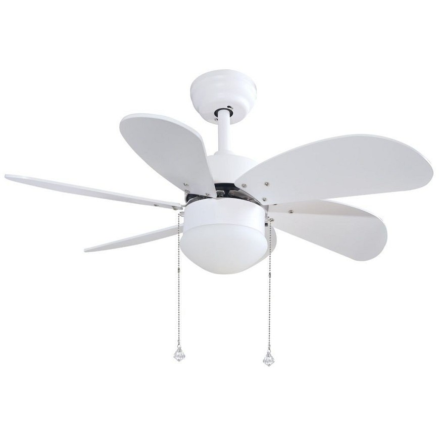 NIAROS PLAFONSKI VENTILATOR 32' SA LAMPOM, Bela