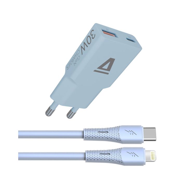 Punjač AVAX CH6416 / USB-C to Lightning / 30W / iPhone Charger / Light Blue