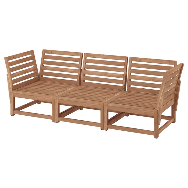 Sofa trosed, rukohvati svetlosmeđe bajcovano, 210 cm