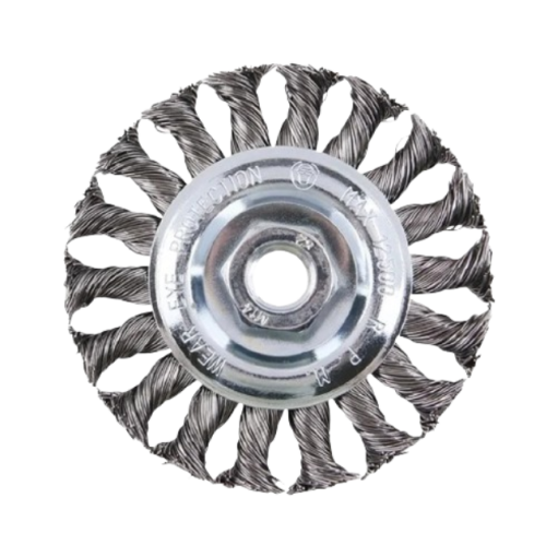 SG TOOLS upletena kružna četka 115mm. čelična žica 0.5mm. SG12001