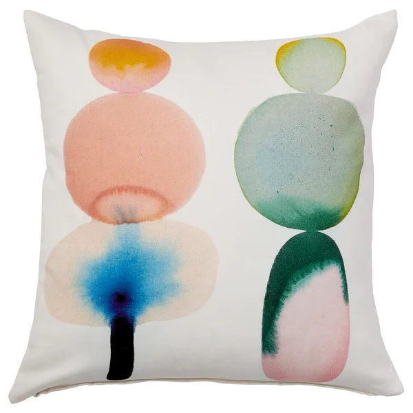 Navlaka za jastučić, bela/raznobojno, 50x50 cm