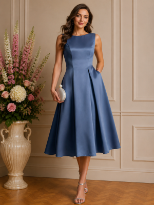 Midi satin haljina 2775dn