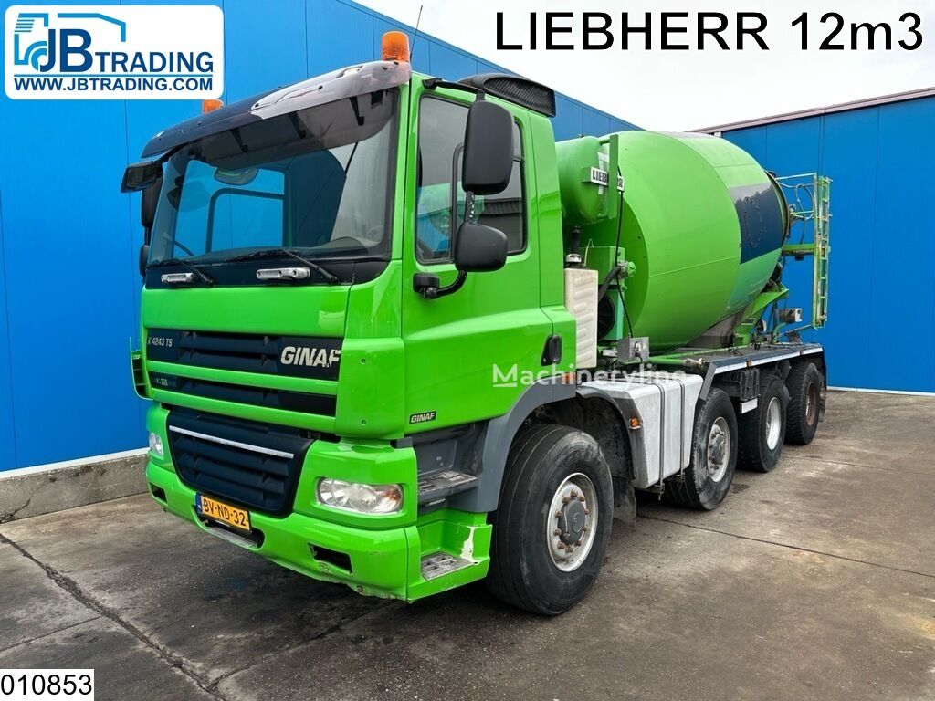 GINAF X 4243 TS 8x4, EURO 5, 12m3, Hydraulic suspension kamion s mešalicom za beton