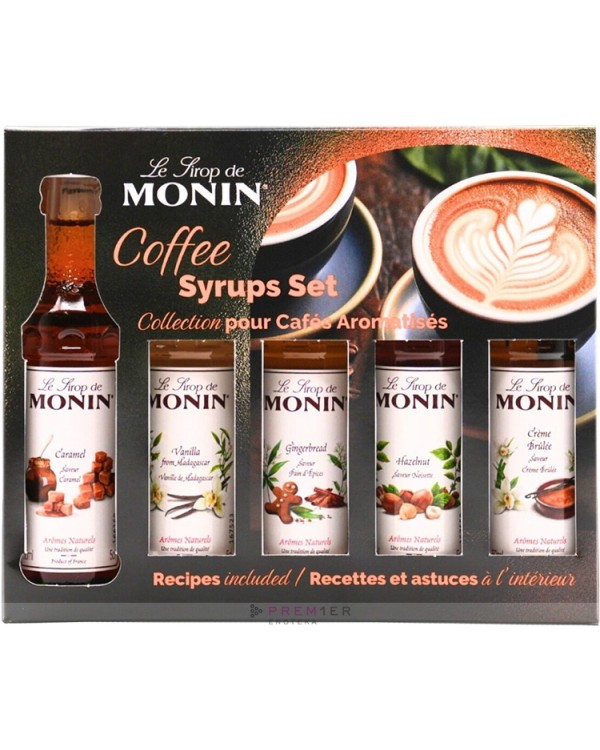 Monin Coffee Syrup Set - Set Sirupa za Kafu 5x50ml