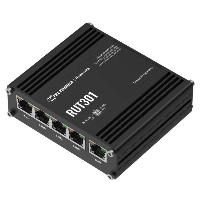 Teltonika RUT301 - industrijski Ethernet ruter sa 5 portova i USB 2.0