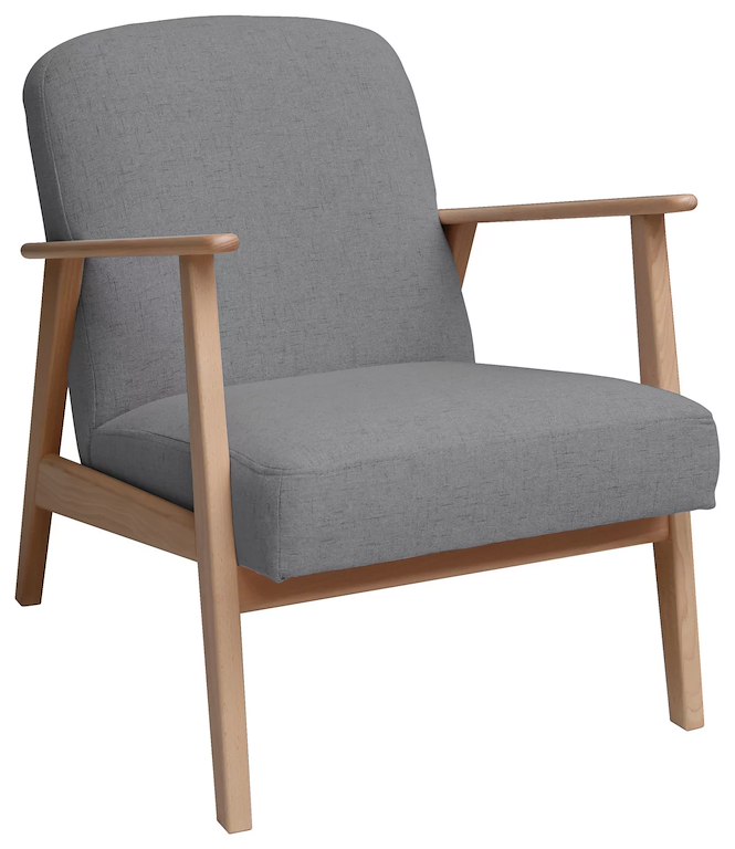 FOTELJA 63/78/78 cm , siva