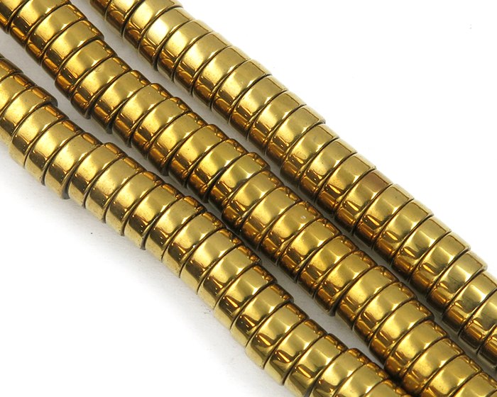 HEM_6M-15 HEMATIT OLD GOLD – DISK RAVNI 2X6MM (20KOM)