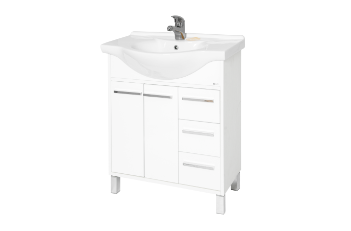 Pannoni Atina Bianco 85 Standard-Beli - ormarić sa umivaonikom 850x470x850mm-300150