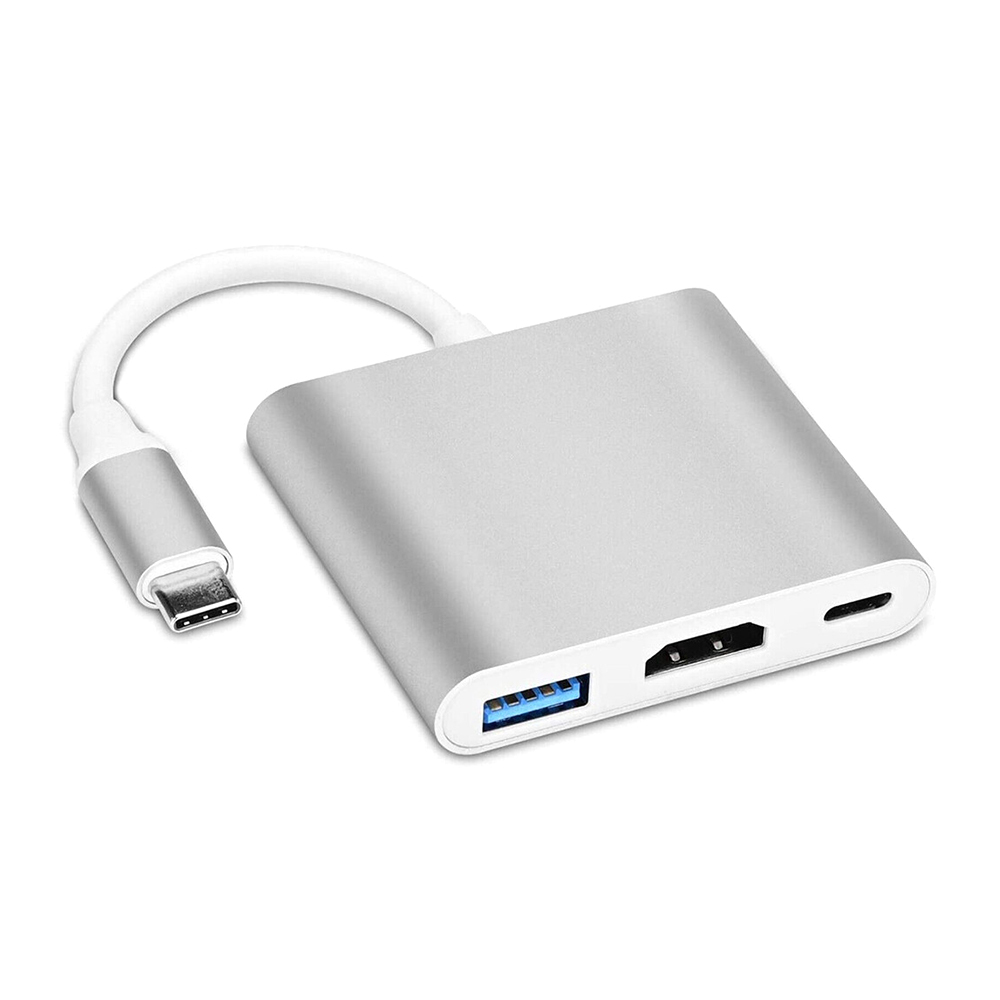 Adapter TYPE C+HDMI+USB3.0 na TYPE C (MS)