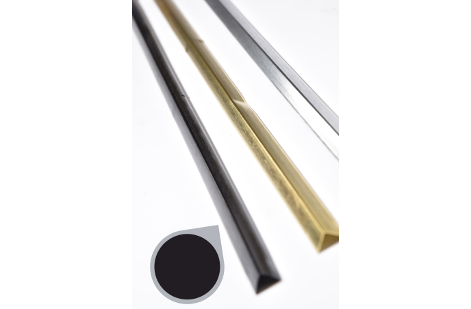 Aluminijumska lajsna "L" za panel -Crna -3000 mm -05172