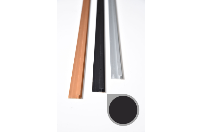 Aluminijumska lajsna "H" za panel -Crna -3000 mm -05030