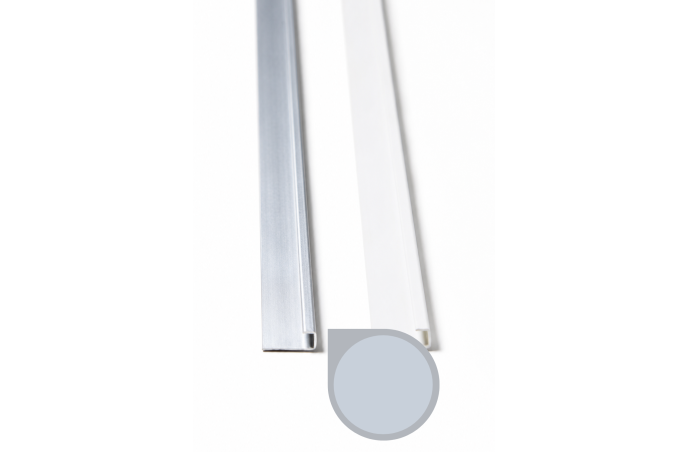Aluminijumska završna lajsna "U" za panel -Srebrna -3000 mm -05259