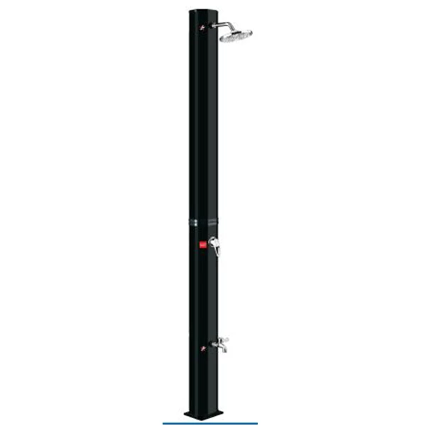 Solarni tuš 60 l sa slavinom za pranje nogu crni E-112
