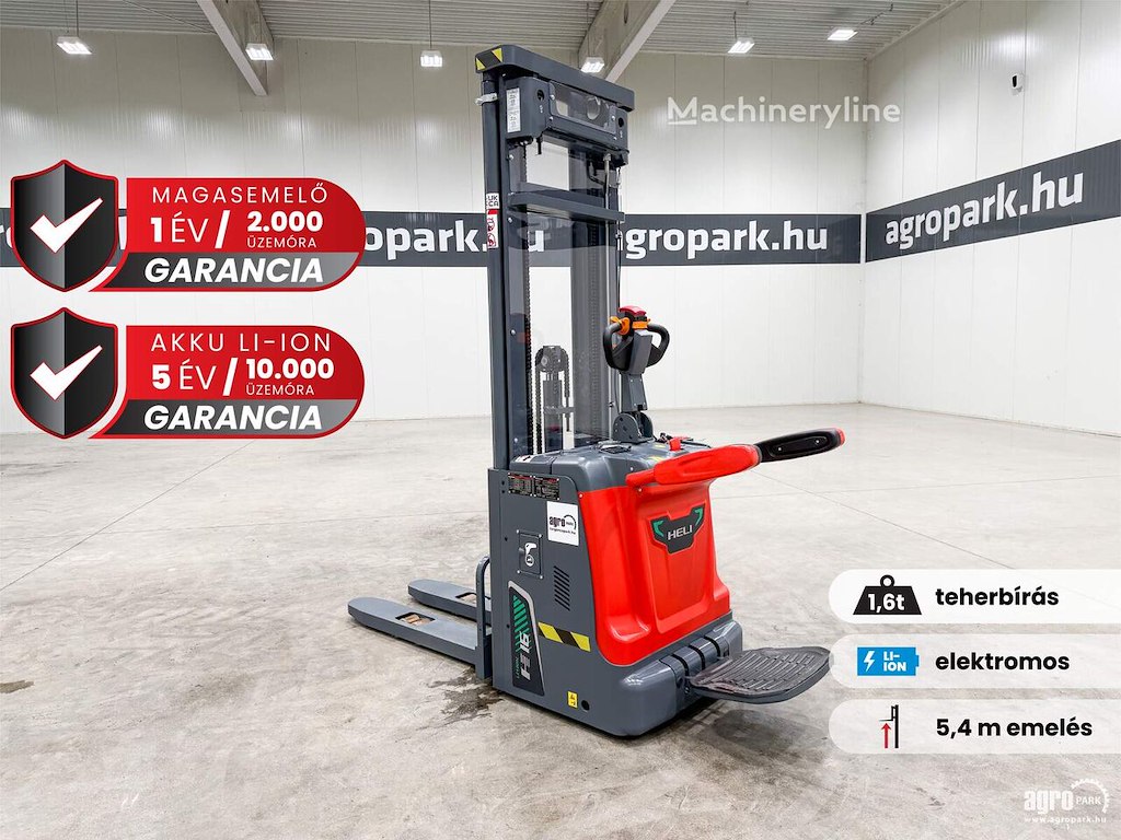 Novi Heli 1.6-ton high-performance Li-ion electric platform stacker with 5 paletni viljuškar